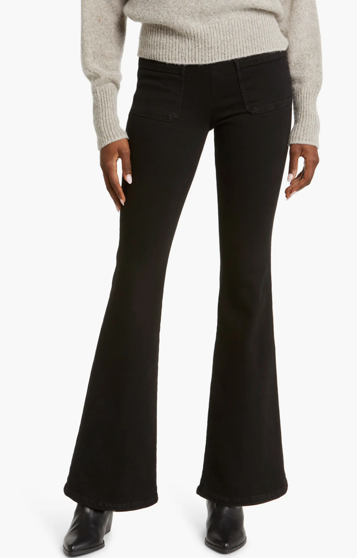 Frame The Jet Set Flare Pull On Jean - Sheen Noir – Atmosphere Atelier